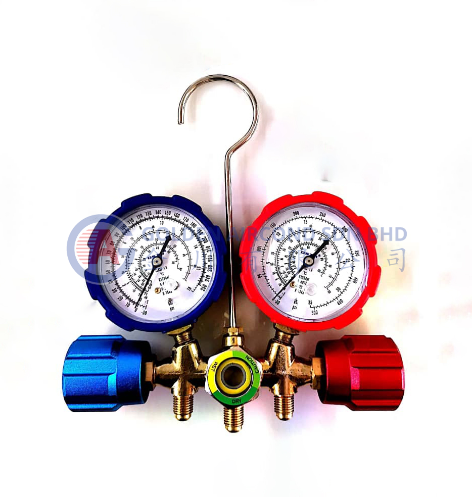 DSZH Manifold Set R1234YF, R134, R22, R407 – Copper Body – Golden Aircond Sdn. Bhd.