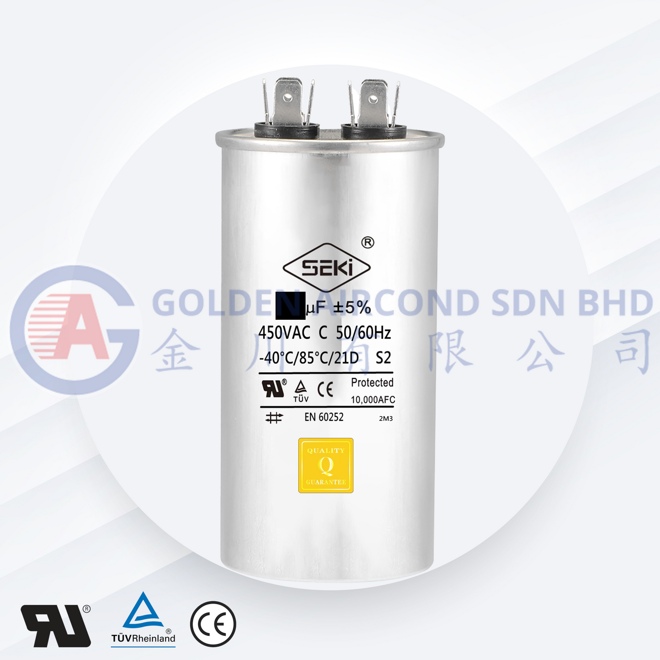 Seki Motor Running Capacitor – Golden Aircond Sdn. Bhd.