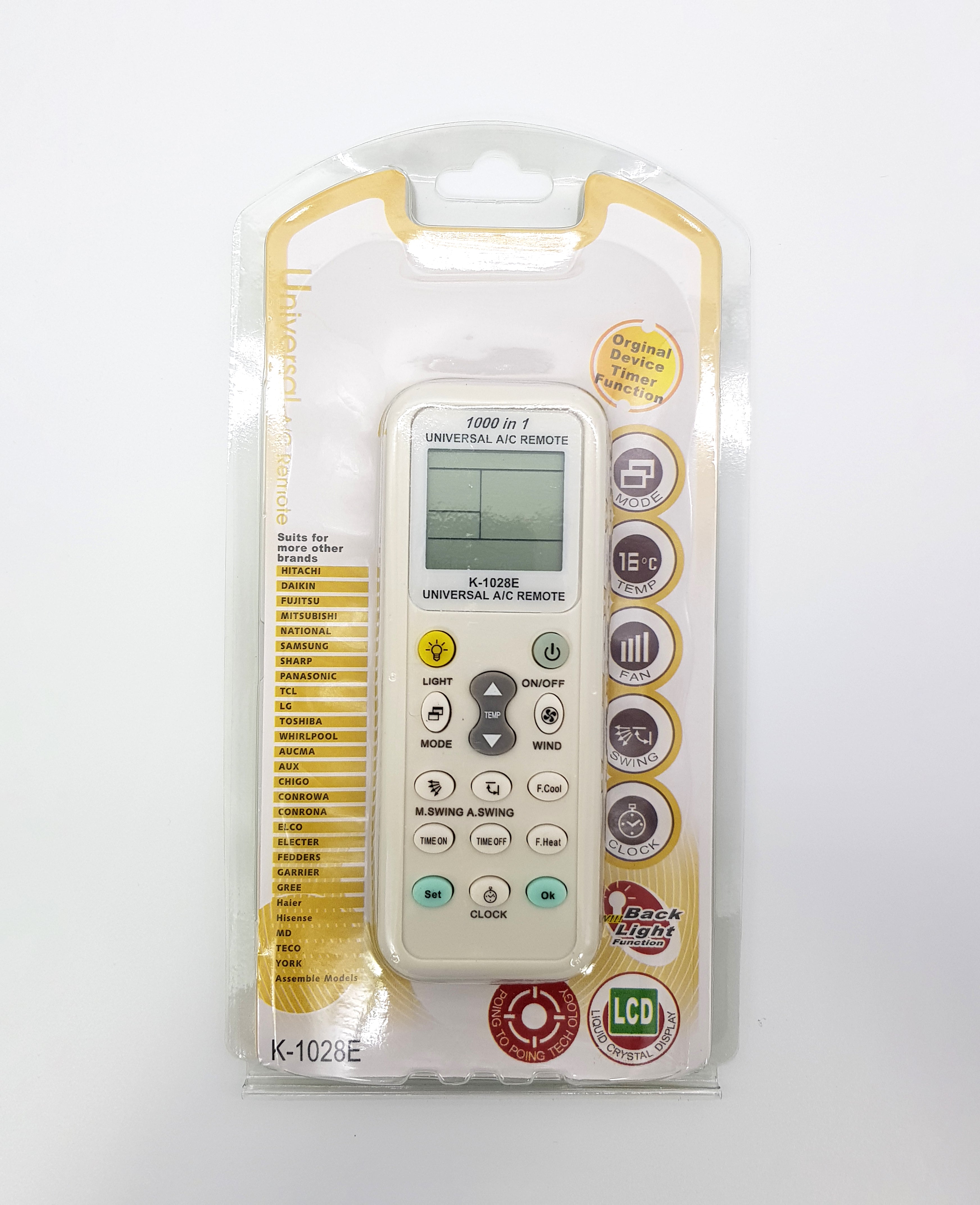 Universal Remote Control K-1028E – Golden Aircond Sdn. Bhd.